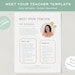 Meet the Teacher Editable Template, Meet Your Teacher Letter, Teacher ...