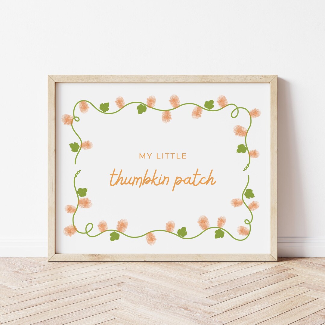 Thumbkin Patch Fall Thumbprint Craft, My Thumbkin Patch, Autumn Fall ...