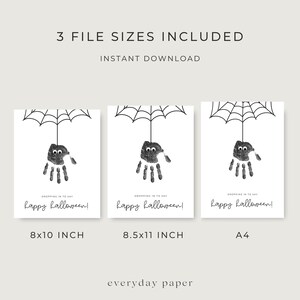 Spider Handprint Craft, Happy Halloween Handprint Craft Printable ...