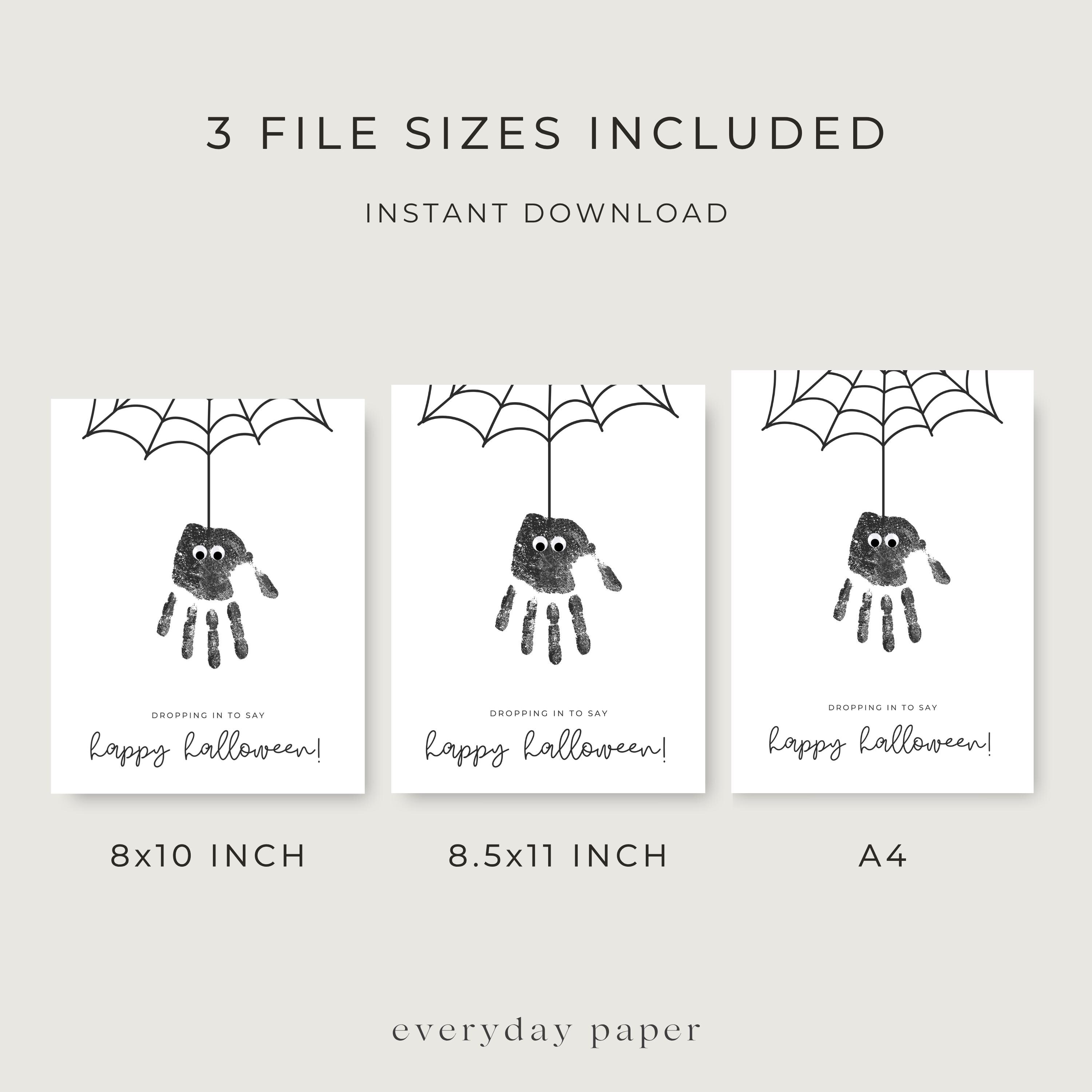 Spider Handprint Craft, Happy Halloween Handprint Craft Printable ...
