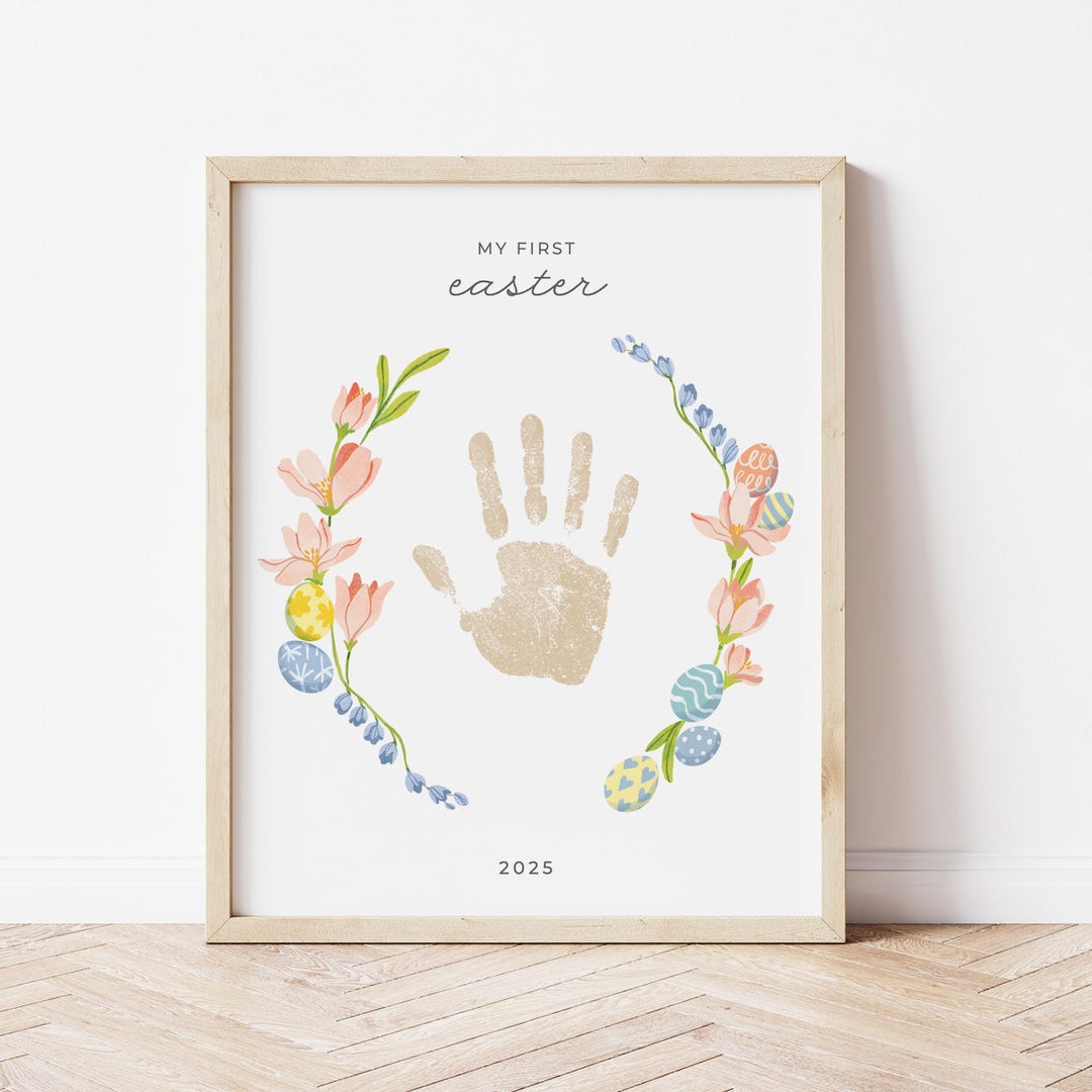 My First Easter Handprint Craft, Baby's 1st Easter Handprint Art ...