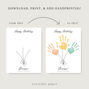 Editable Balloon Birthday Handprint Craft | 1, 2 or 3 Kid's Handprints ...