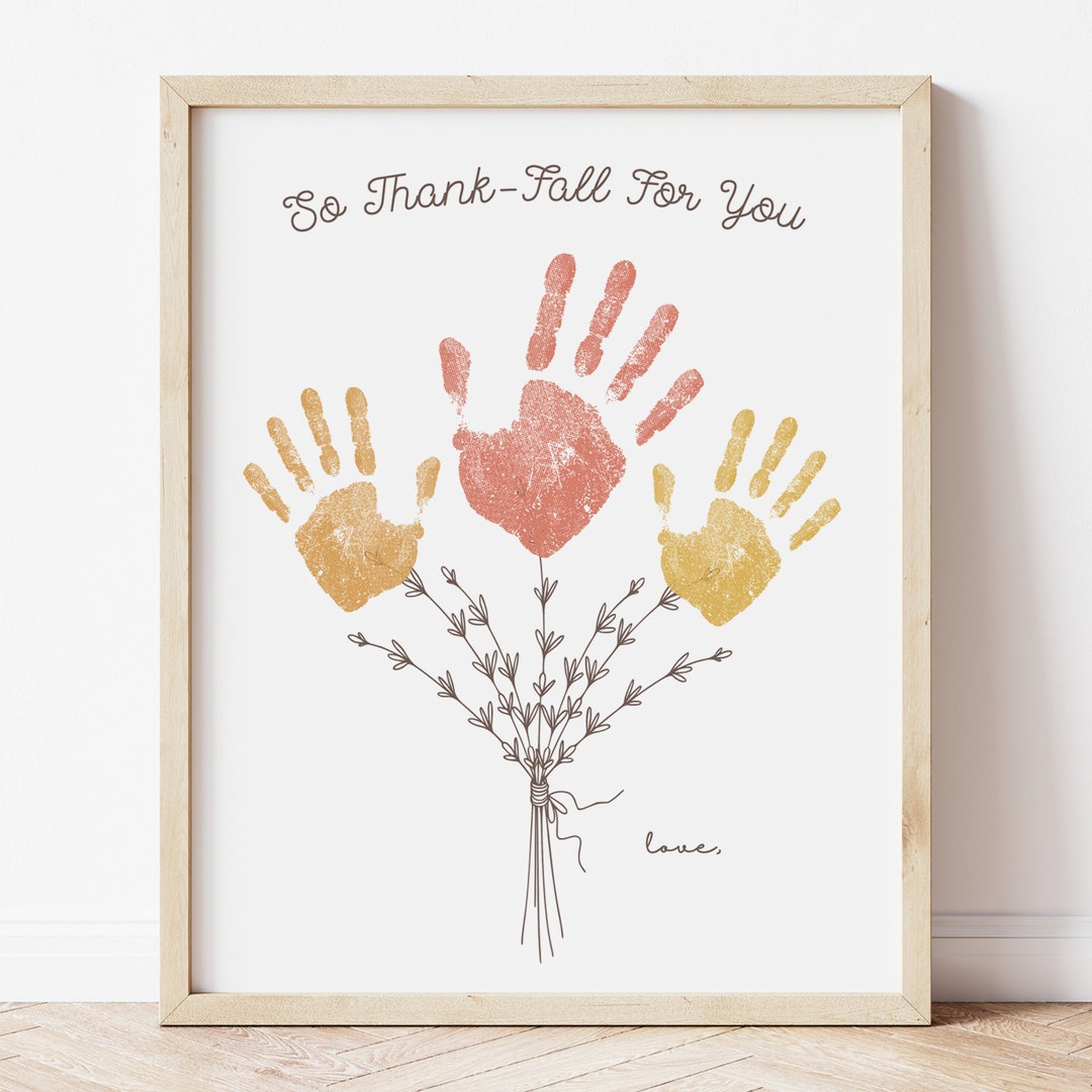 Thankful Handprint Craft Printable | so Thank-fall for You | Thankful ...