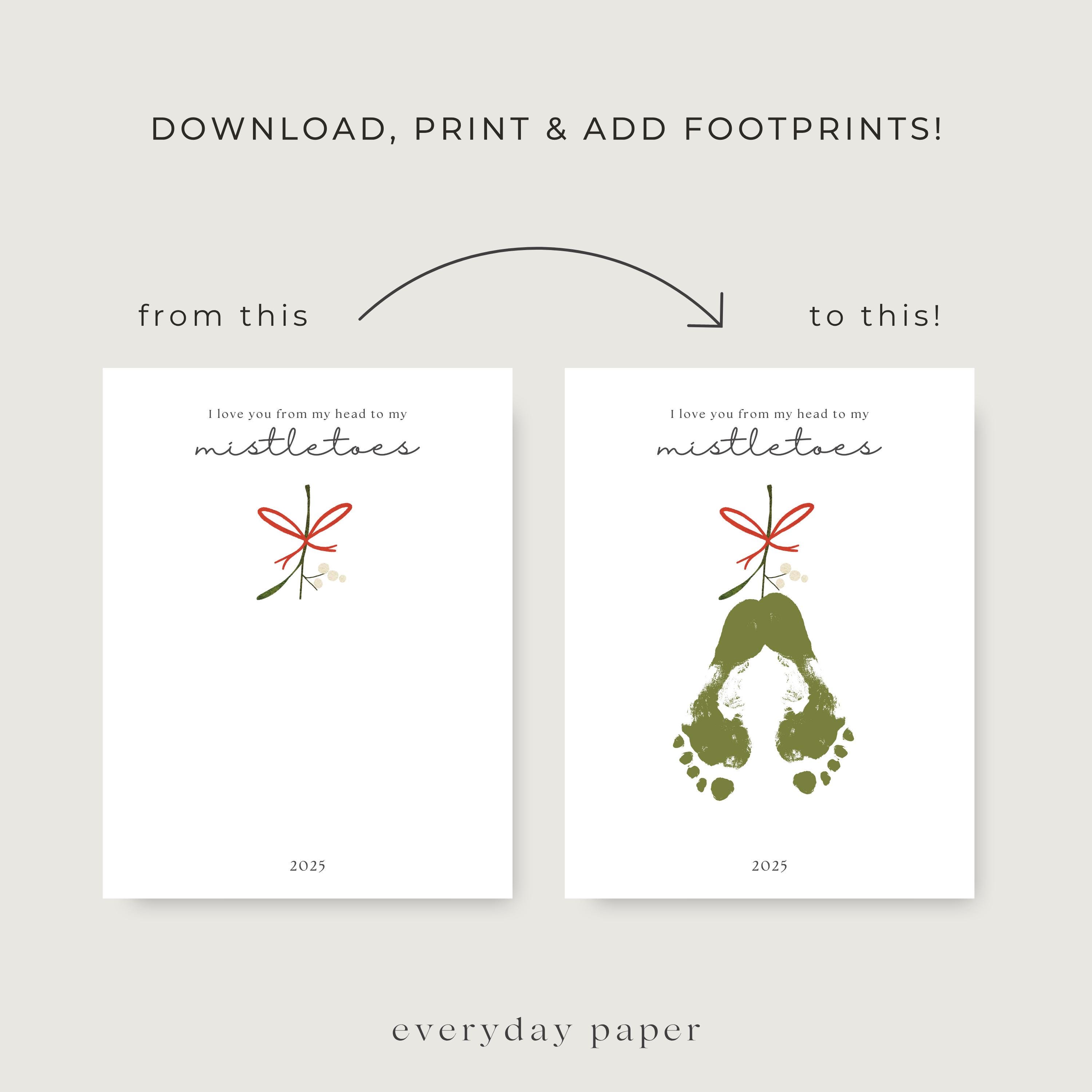 Mistletoes Christmas Footprint Craft, Christmas Handprint Craft ...