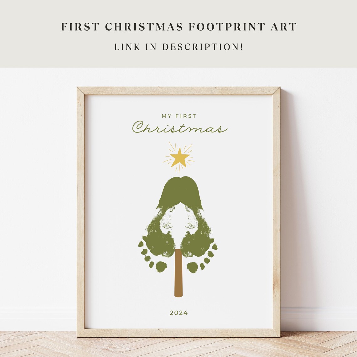 My First Christmas Handprint Craft, Baby's First Christmas Handprint ...