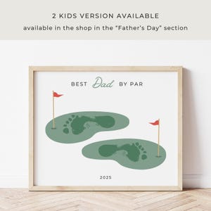 Best Dad by Par Golf Handprint Art Printable, Dad Golfing Father's Day ...