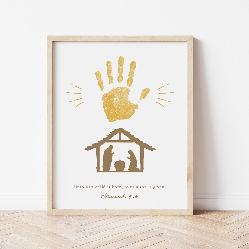 Nativity Star Christmas Handprint Art, Sunday School Nursery Craft ...