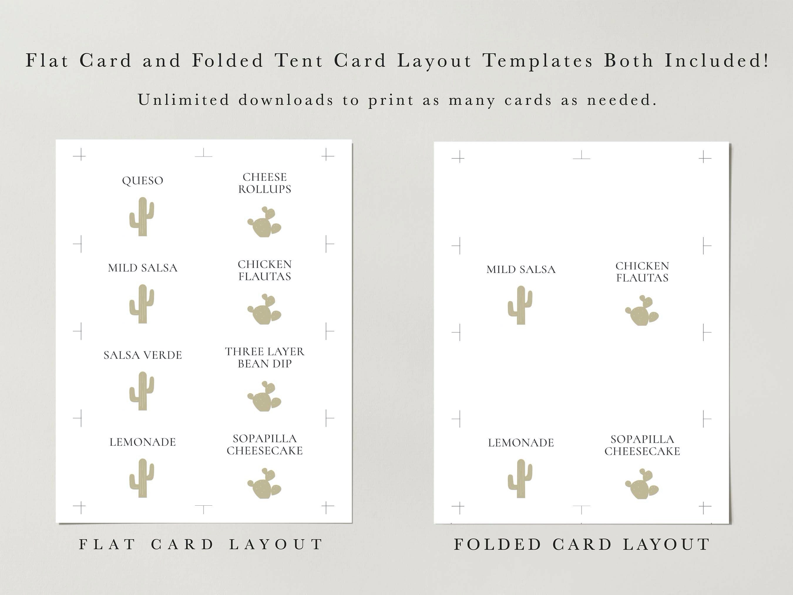 Fiesta Birthday Party Editable Food Cards First Fiesta Food Card ...