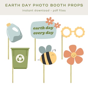 Earth Day Photo Props, Earth Day Photo Booth Props, Earth Day Printable ...