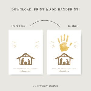 Nativity Star Christmas Handprint Art, Sunday School Nursery Craft ...