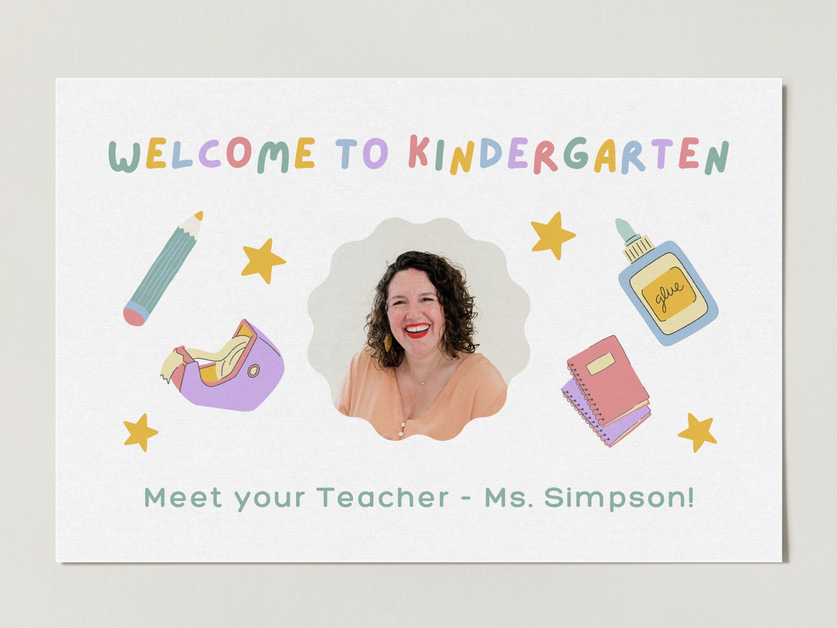 Meet the Teacher Postcard Template Meet Your Teacher - Etsy