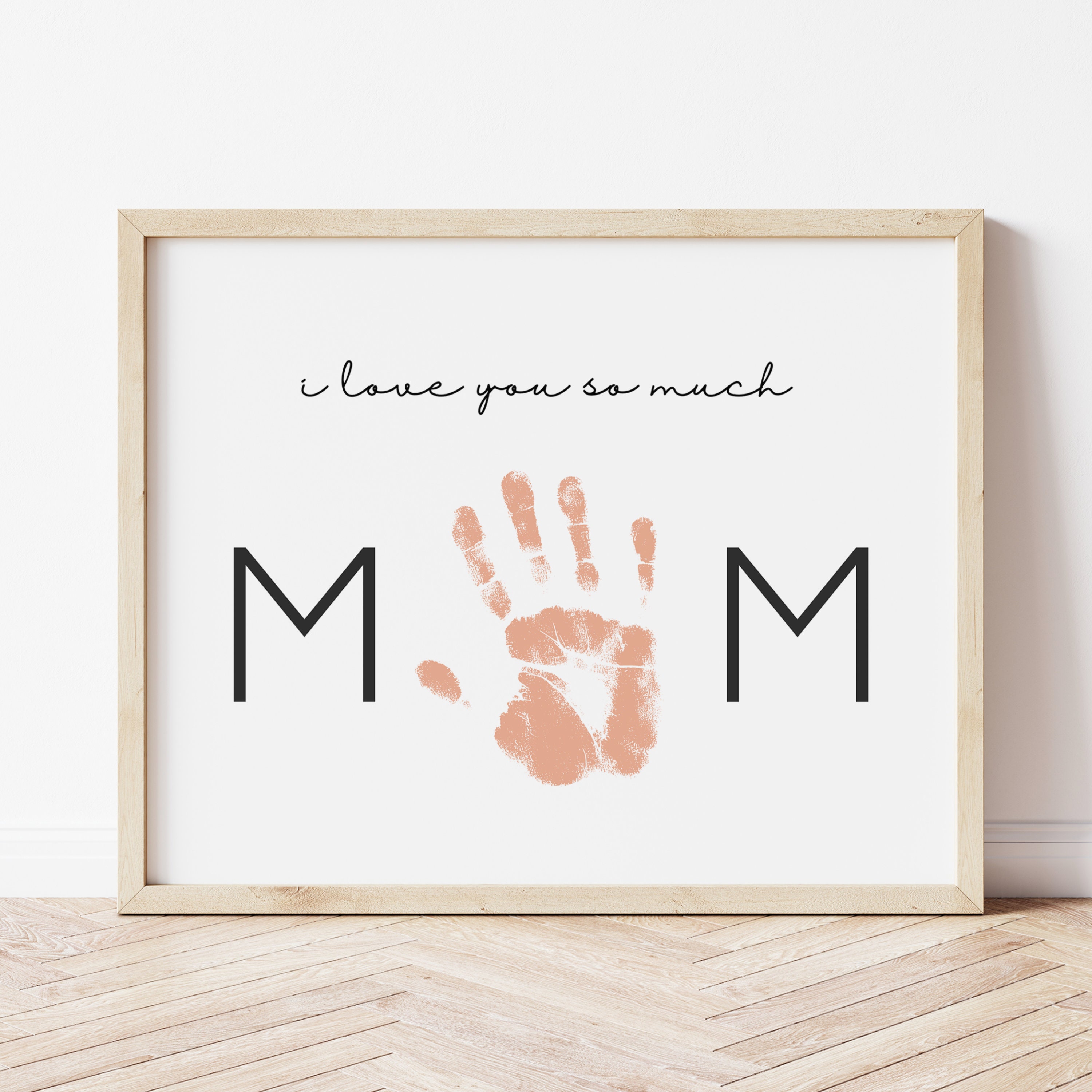 Mom Handprint Printable Mom Birthday Gift From Baby Handprint Art Craft ...