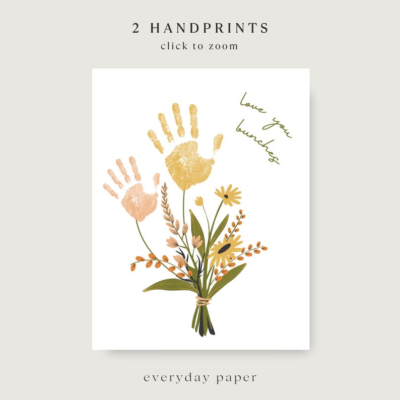 Handprint Art Printable | Flower Handprint Craft | Gift for Mom From ...