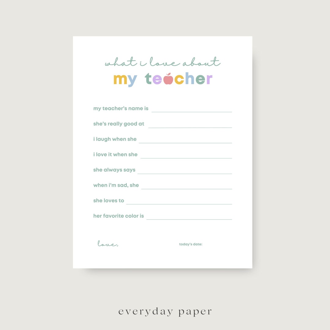 Teacher Questionnaire Interview | Teacher Card From Student | End of ...