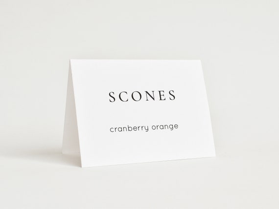 Classic Party Editable Food Buffet Cards Food Card Template - Etsy