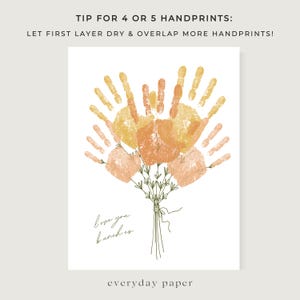 Love You Bunches Handprint Art Printable | Gift for Mom and Grandma ...