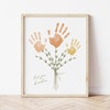 Handprint Art Printable Flower Handprint Craft Gift for Mom From Kids ...