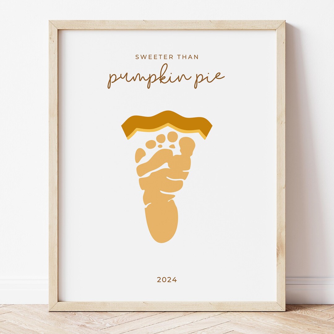 Pumpkin Pie Footprint Craft, Thanksgiving Day Activity, Toddler ...