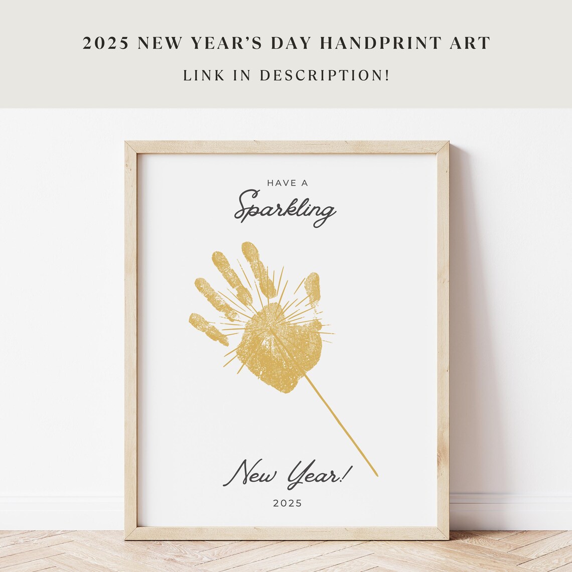Happy New Year Handprint Art, 2026 Handprint Craft for New Years Day or ...