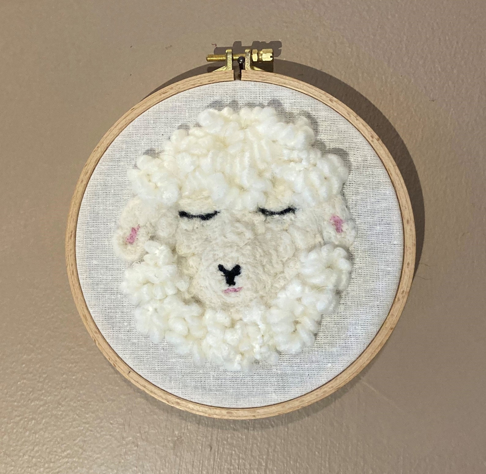Needle Felted Embroidery Hoop Painting - Kids Room Nursery Decoration ...