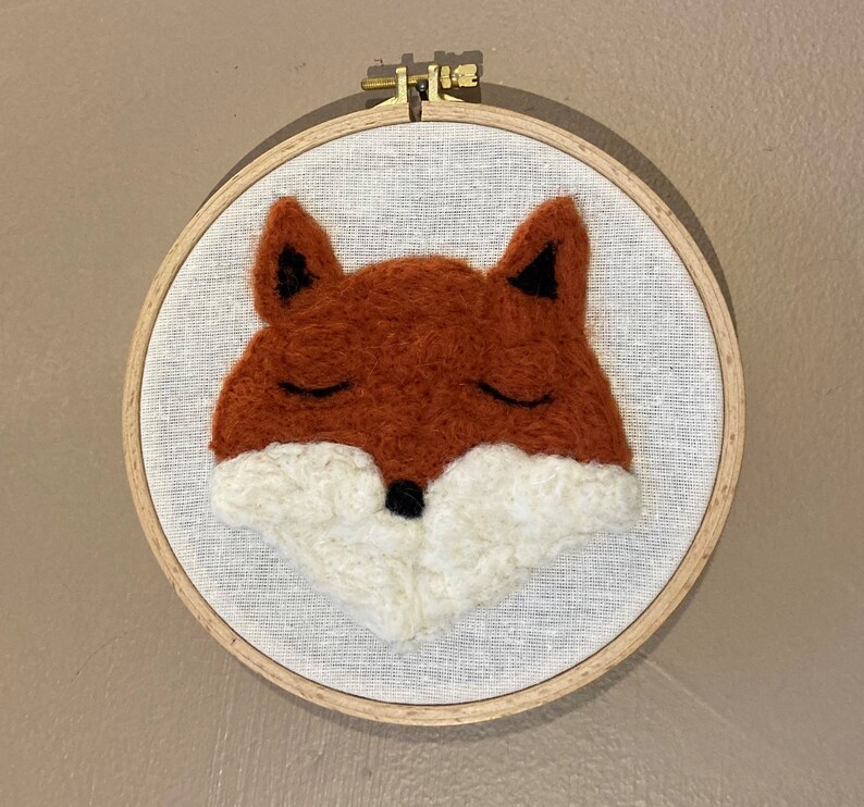 Needle Felted Embroidery Hoop Painting - Kids Room Nursery Decoration ...