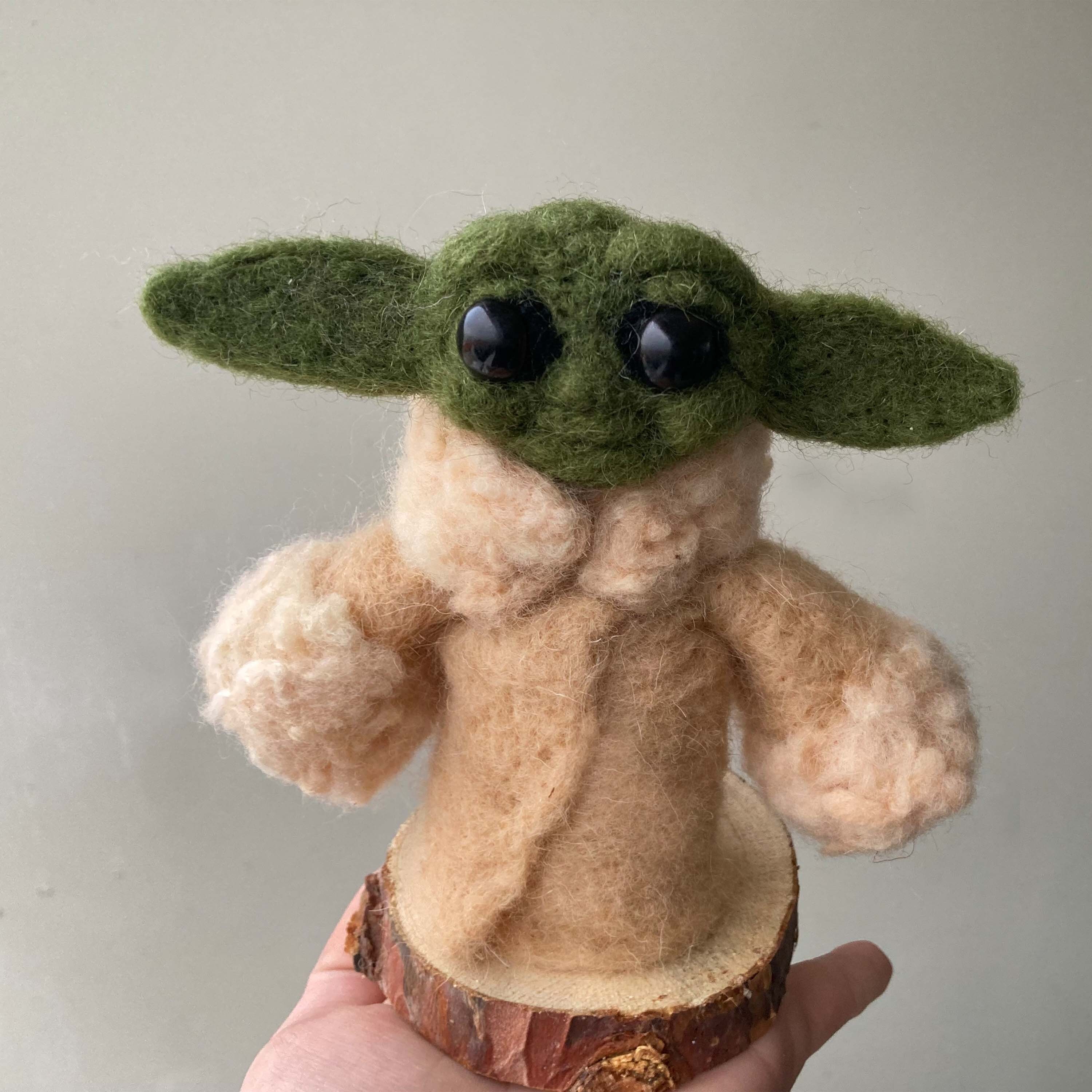 Needle Felted Baby Yoda the Child Grogu Star Wars Universe Mandalorian ...