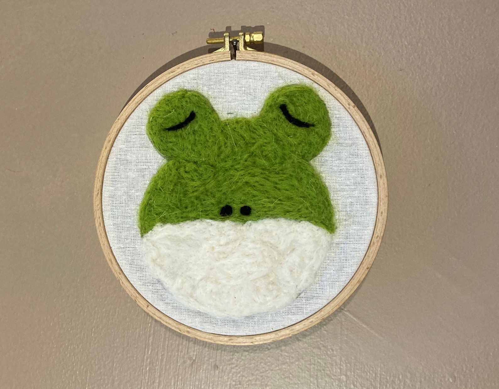 Needle Felted Embroidery Hoop Painting - Kids Room Nursery Decoration ...