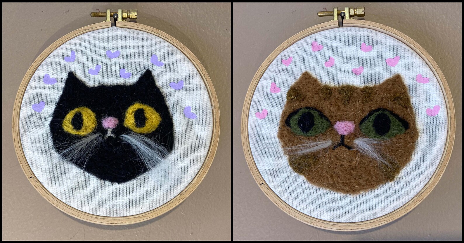 Needle Felted Embroidery Hoop Painting - Kids/living Room Nursery ...