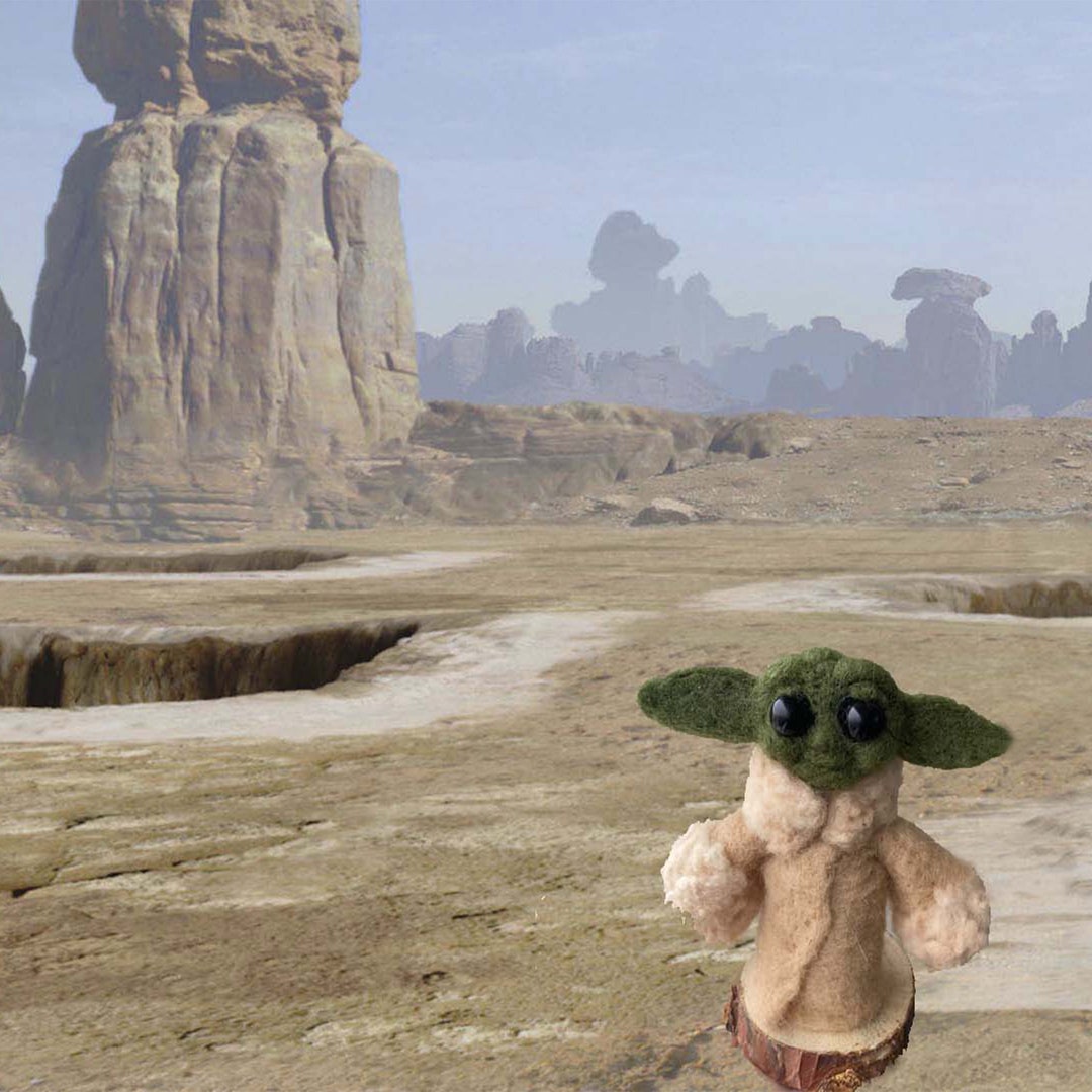 Needle Felted Baby Yoda the Child Grogu Star Wars Universe Mandalorian ...