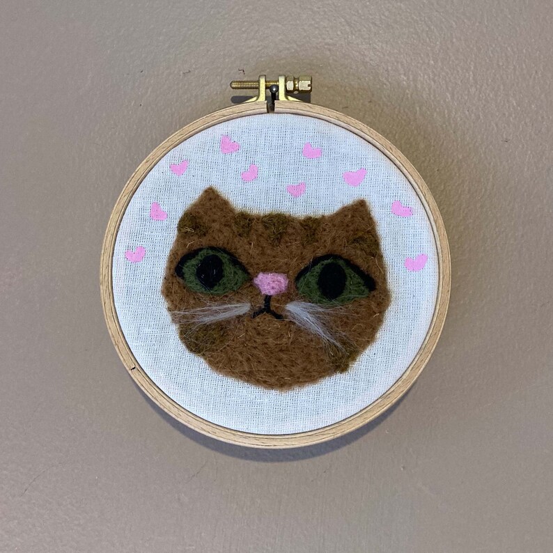 Needle Felted Embroidery Hoop Painting - Kids/living Room Nursery ...