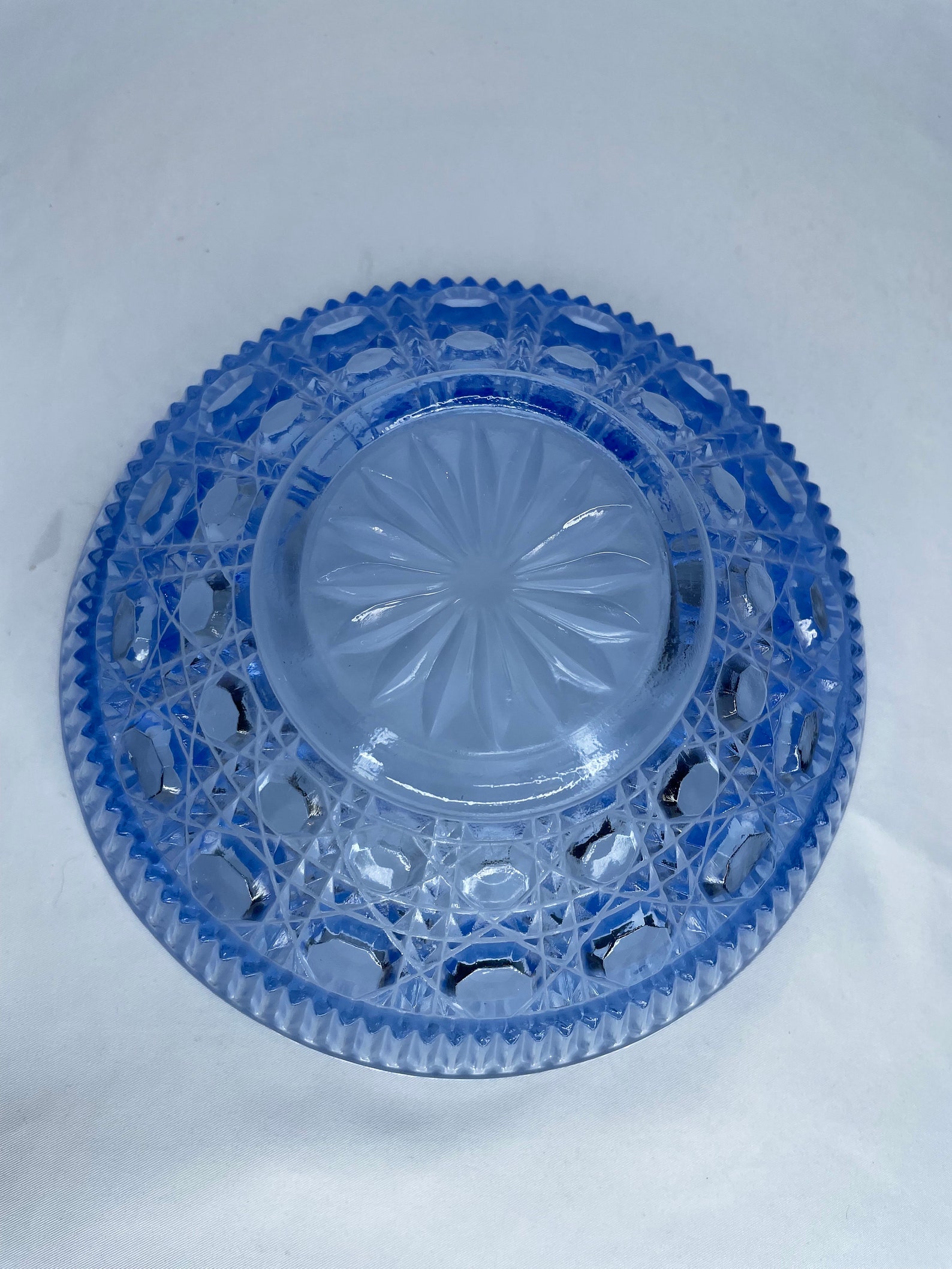Vintage Blue Opaque Glass Bowl/candy Dish - Etsy