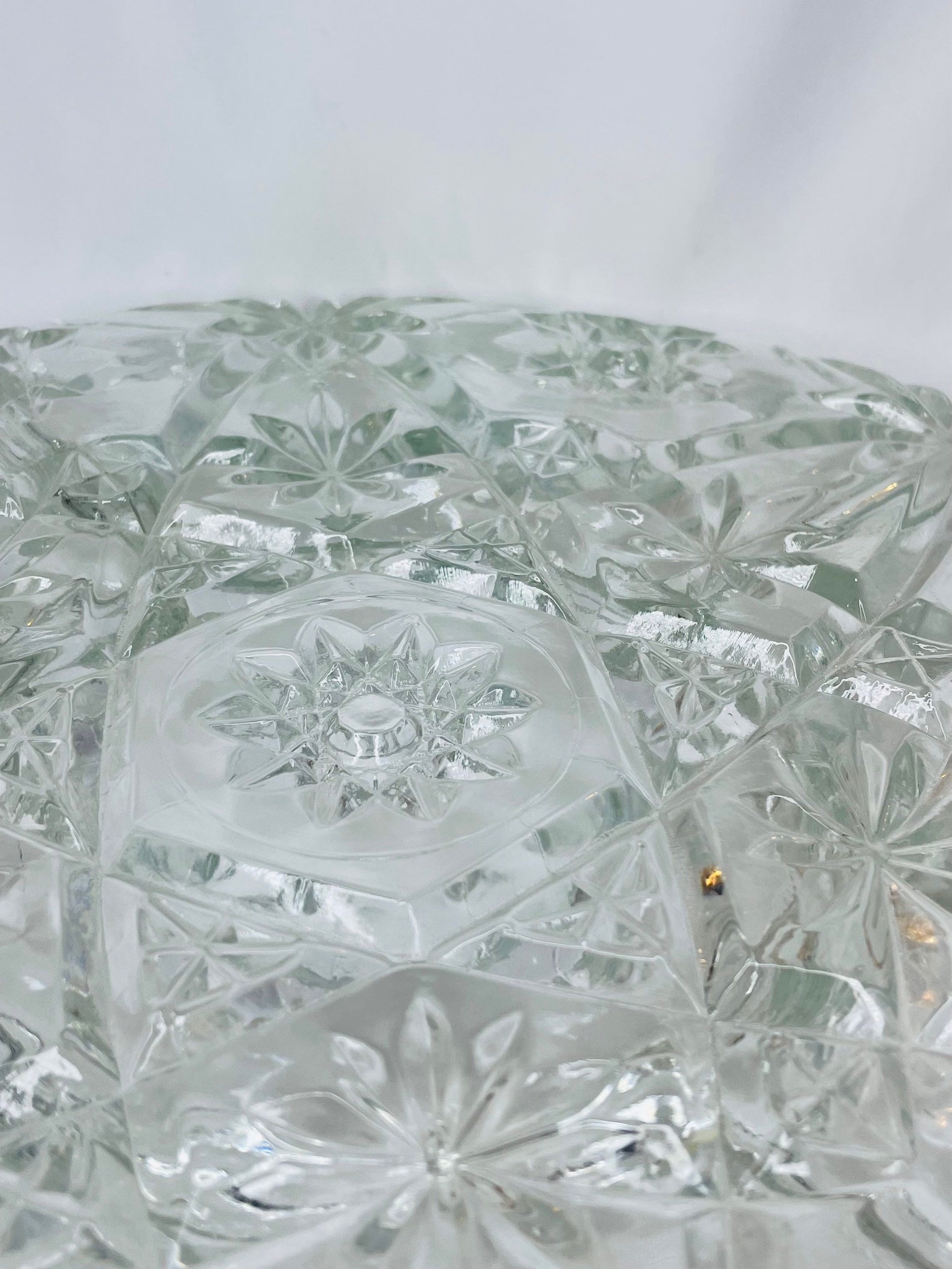 Large Antique Divided Glass Serving Dish - Etsy