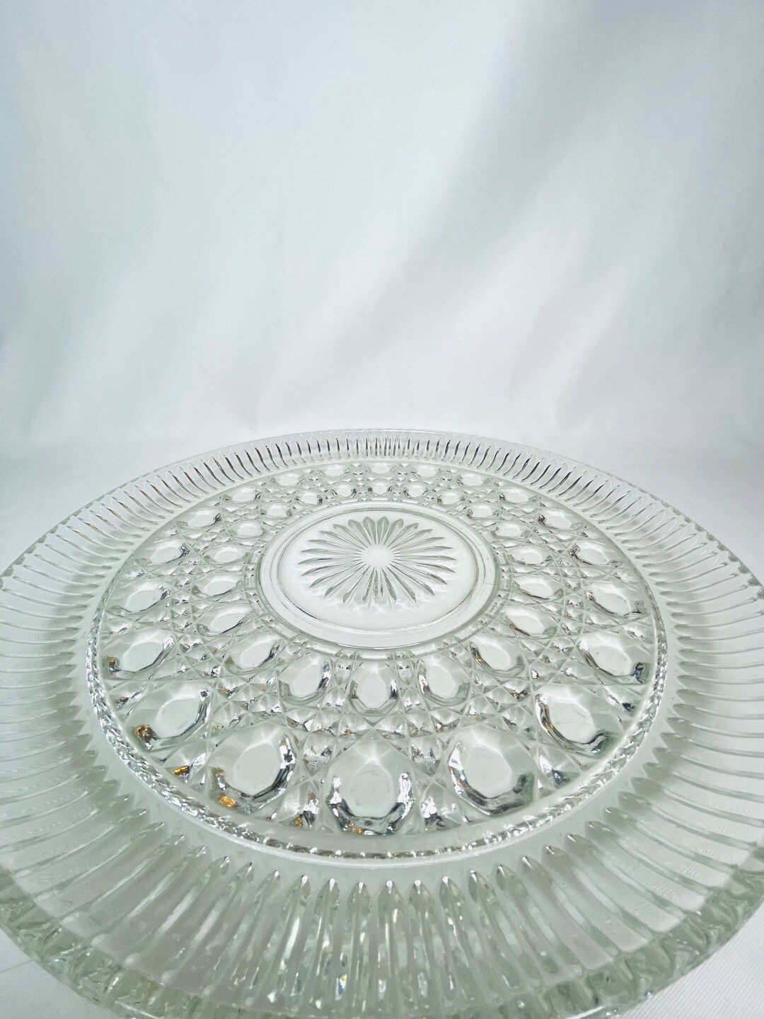 Antique Decorative Glass Serving Dish/serving Platter - Etsy