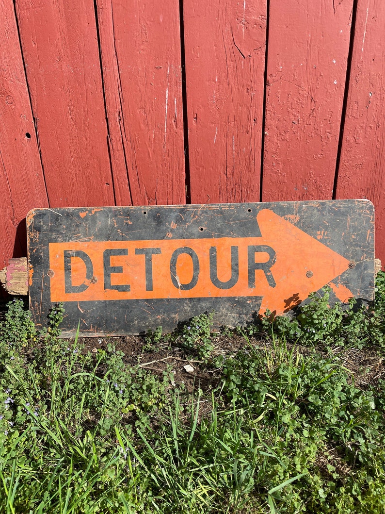 Retired Road Signs Detour / Stop / Speed Limit 25 - Etsy