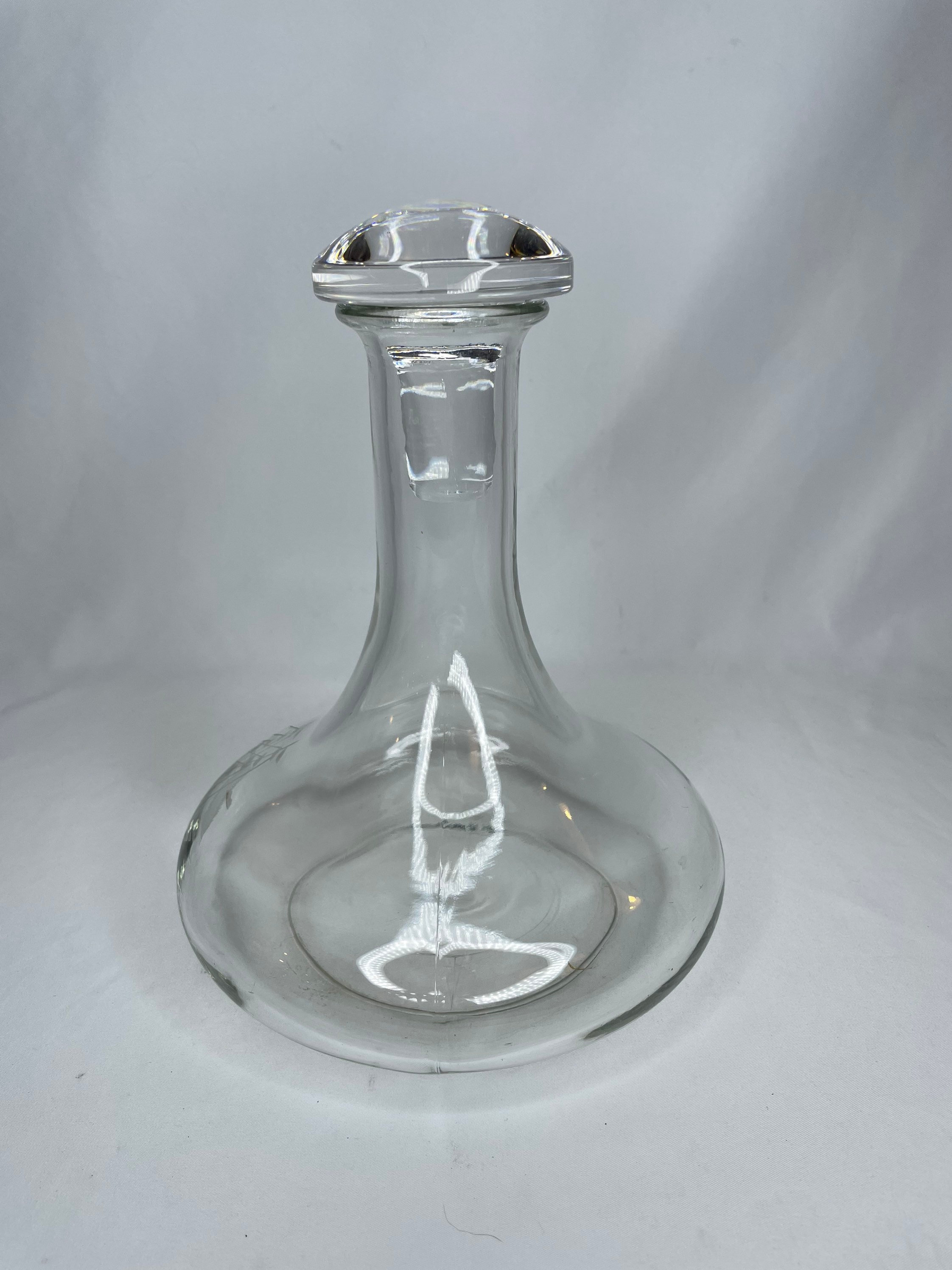 Vintage Etched Glass Nautical Decanter - Etsy