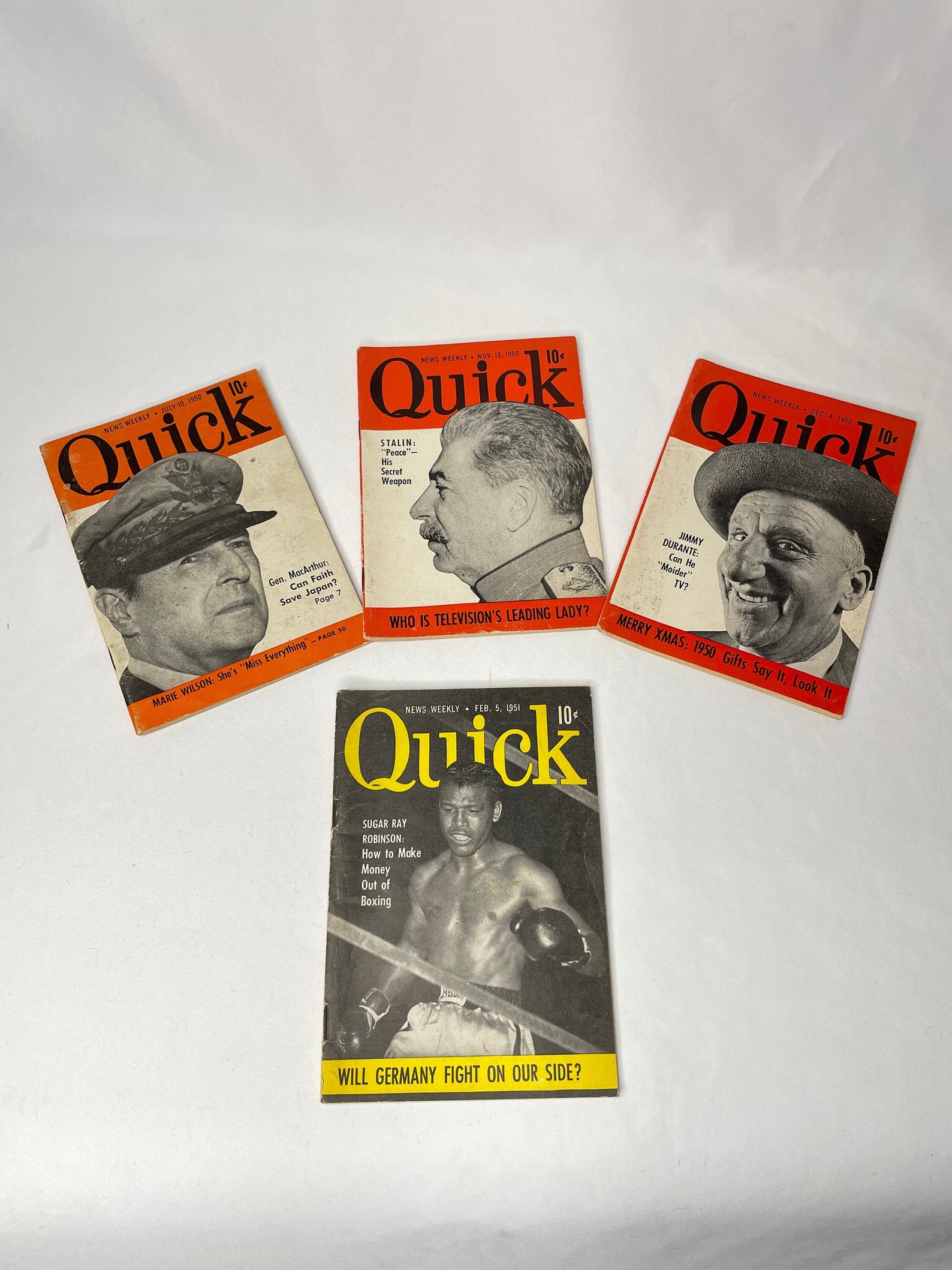 Quick News Weekly Mini Magazines 1950's & 1951 - Etsy