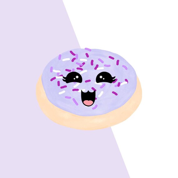 Taro Iced Sugar Cookie Sticker L Kawaii Sticker L Cute Sticker - Etsy