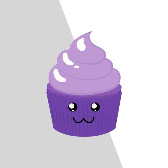 Taro Cupcake Sticker L Kawaii Sticker L Cute Sticker L Anime - Etsy