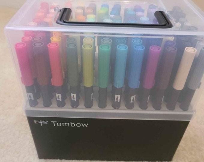 Tombow Marker Set, Tombow Dual Brush Pens Marker Case With 108 Markers ...