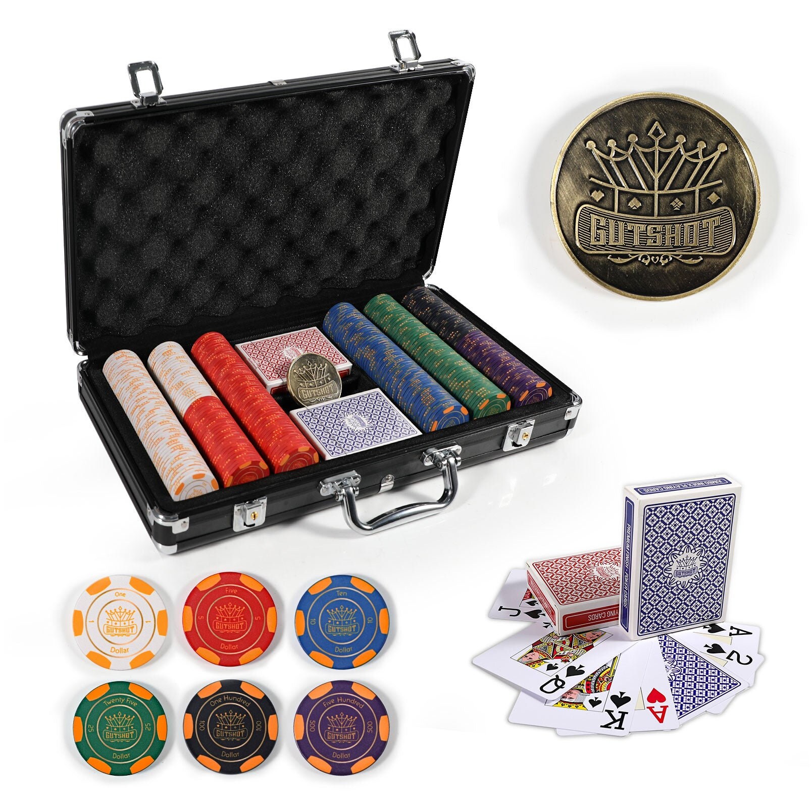Gutshot Premium Poker Chips Sets 300 Chips & 500 Chips - Etsy