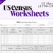 Genealogy U.S. Census Worksheets for Ancestry Research 1790-1930 Jpgs ...