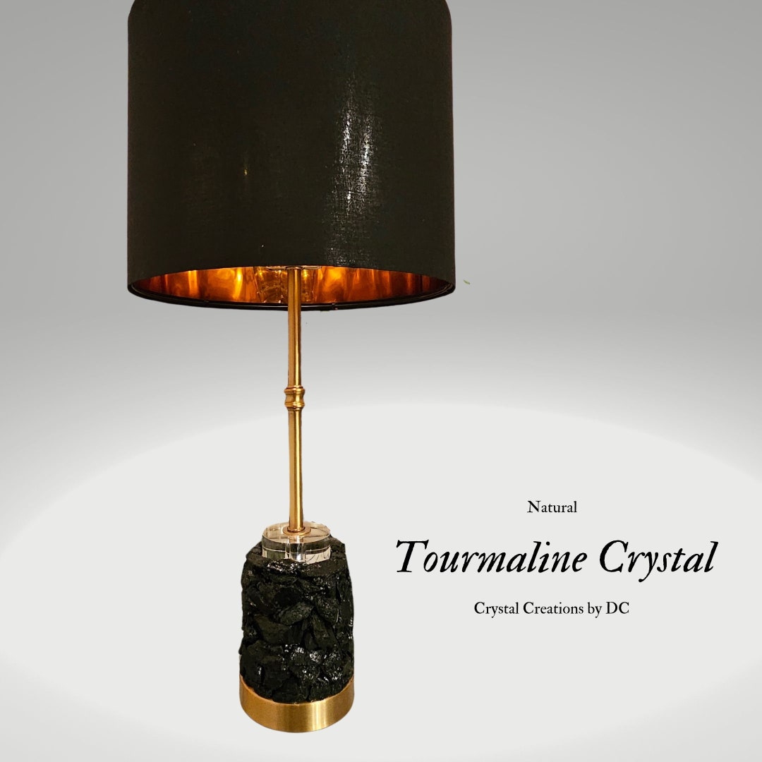 Natural Tourmaline Crystal Lamp Base - Etsy