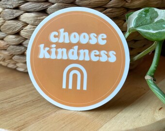 Choose Kindness Modern Boho Waterproof Sticker - Etsy