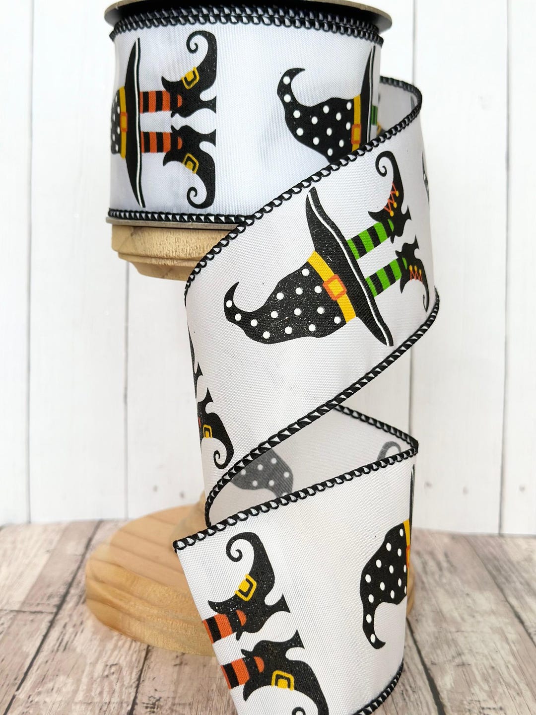 NEW!! D. Stevens Satin Witches Boots Hats Glitter Wired Ribbon for ...