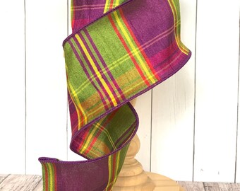 Yellow Plaid Ribbon - Etsy