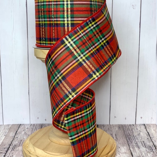 RESTOCKED Christmas Tartan Plaid Nutcracker Wired Ribbon for - Etsy