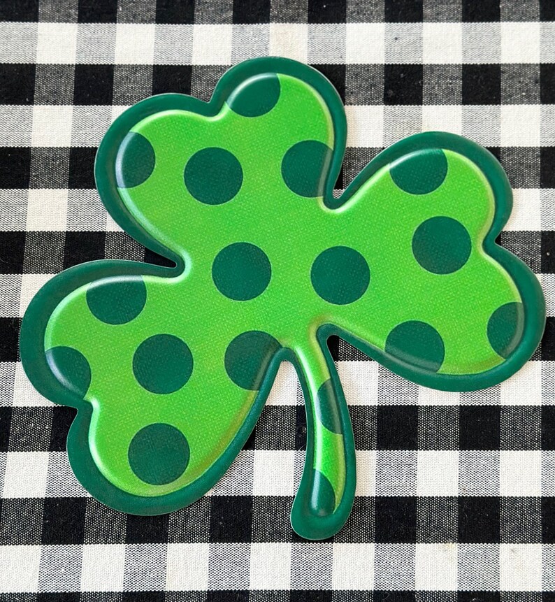NEW 11.5 Polka Dot Clover Metal Embossed Sign Wreath Making Supplies - Etsy