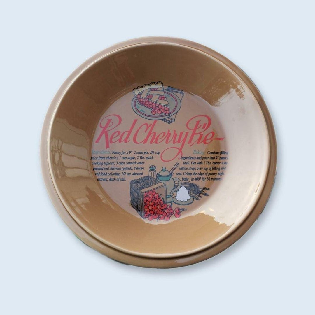 Vintage Cottagecore Grandmacore Cherry Pie Recipe Dish - Etsy