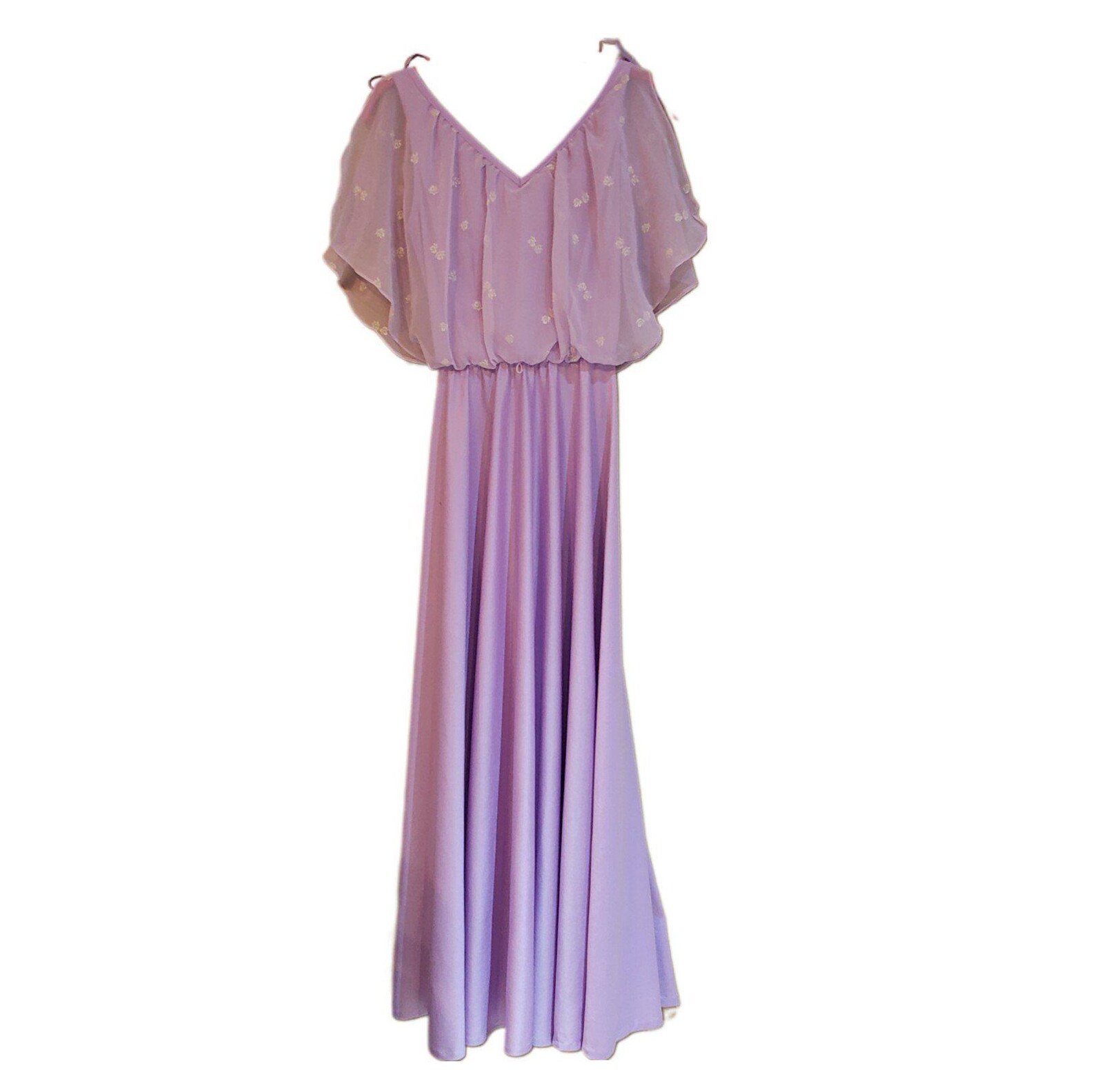 70s Cottagecore Boho Purple Maxi Dress Union Made XXS - Etsy