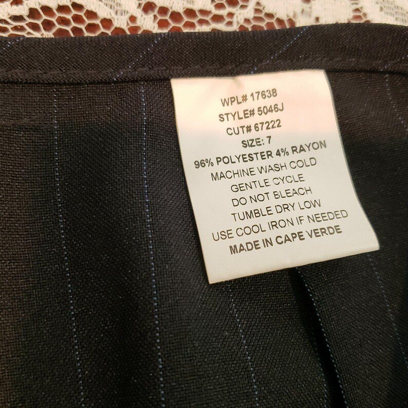 90s Y2K Office Siren Grunge Black Blue Pinstripe Mini Skirt - Etsy